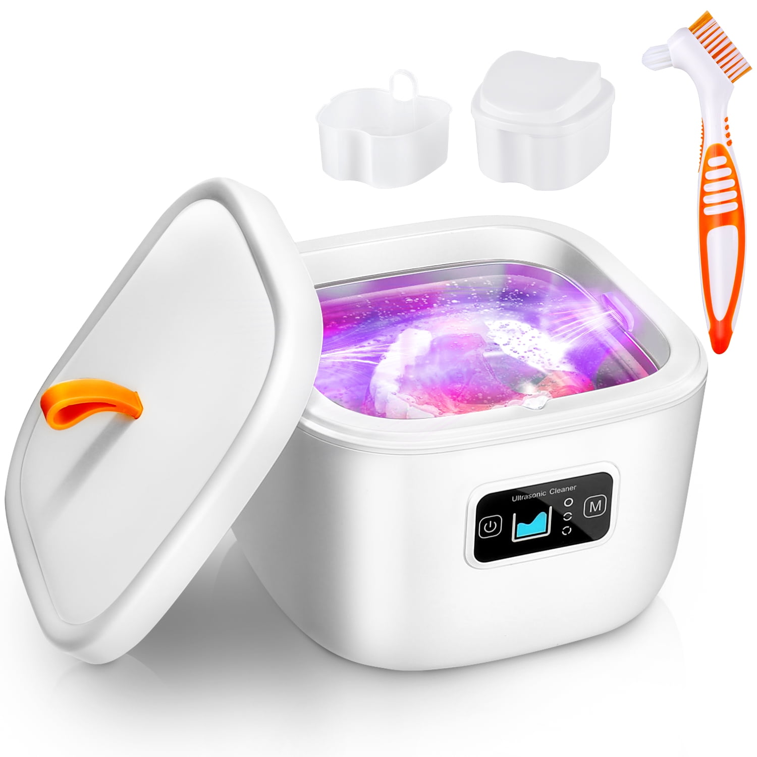 Romanda 45000Hz UV Ultrasonic Retainer Cleaner, 255ML Retainer Cleaner ...