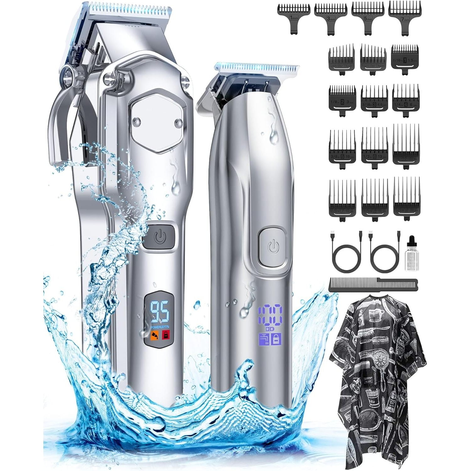 Romanda Clippers and Trimmers Set, Hair Clippers for Men Cordless,Mens ...