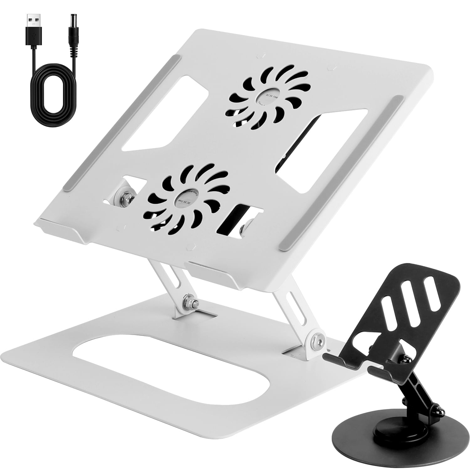 Romanda Steel Alloy Laptop Stand for Desk, Laptop Cooling Stand with ...