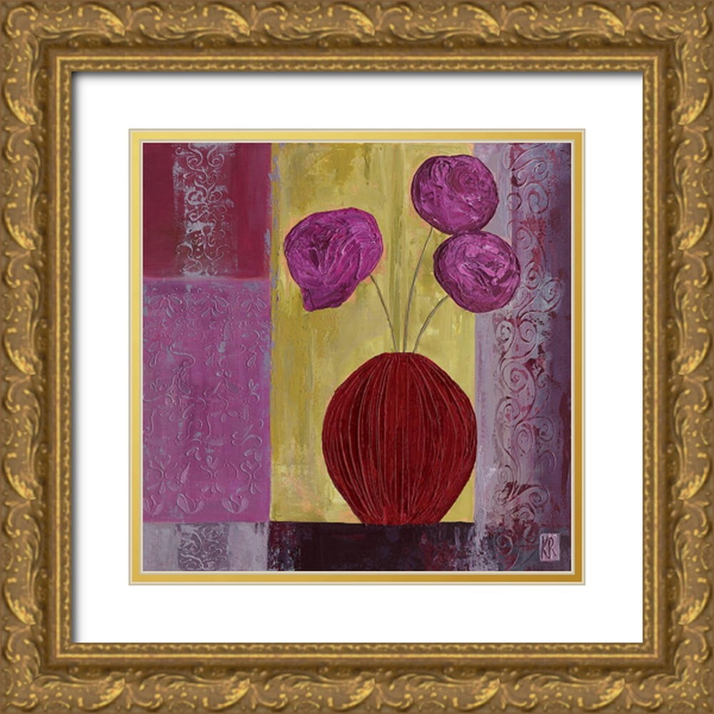 Romanelli, Karine 26x26 Gold Ornate Wood Framed with Double Matting ...