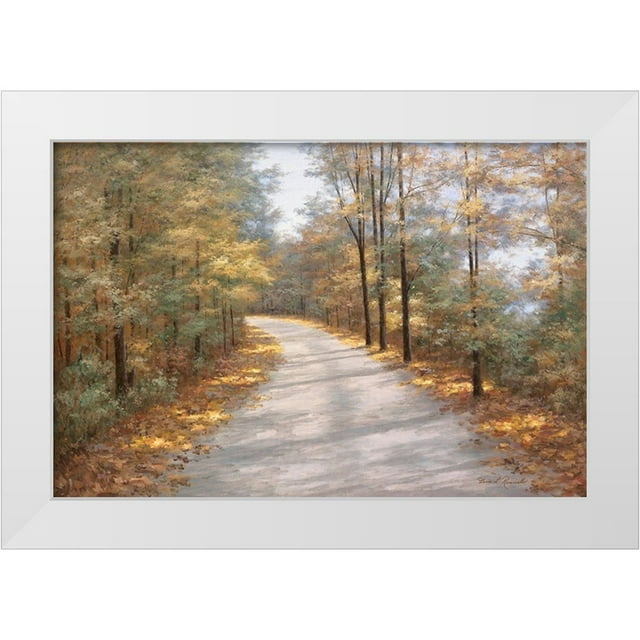 Romanello, Diane 14x11 White Modern Wood Framed Museum Art Print Titled - Walking in Fall ...