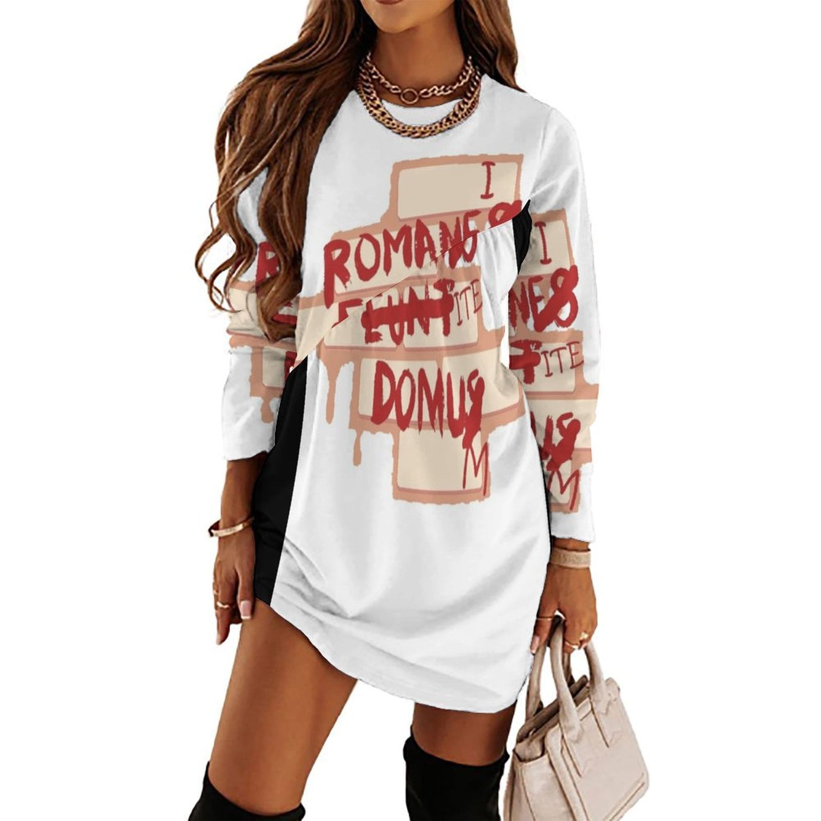 Romanes Eunt Domus - Brick Long Sleeved Dress dress summer 2024 women ...