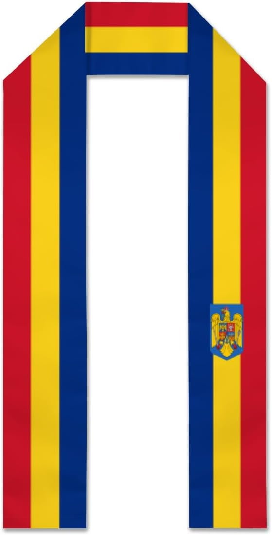 Romania Flag Graduation Stole Graduate Shawl Sash Scraf Gift For Abroad ...