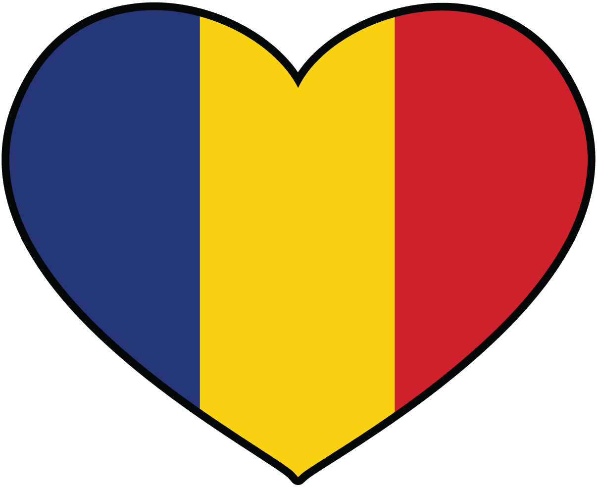 Romania Flag Heart Sticker Decal / RomÃ¢nia / Bucharest / Romanian - 4. ...