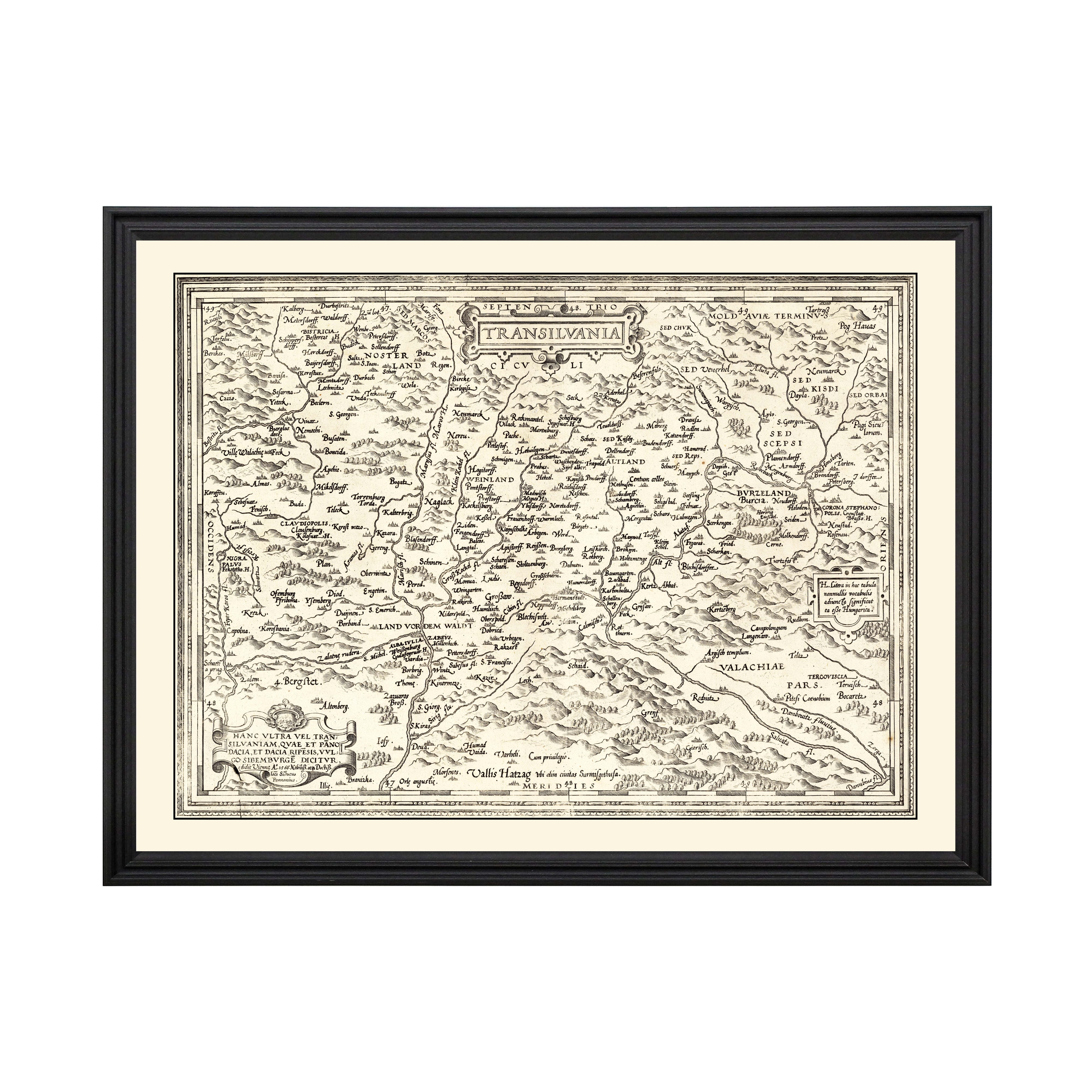 Romania Map, 1608 Vintage Map of Romania History Wall Decor Gift, Old ...