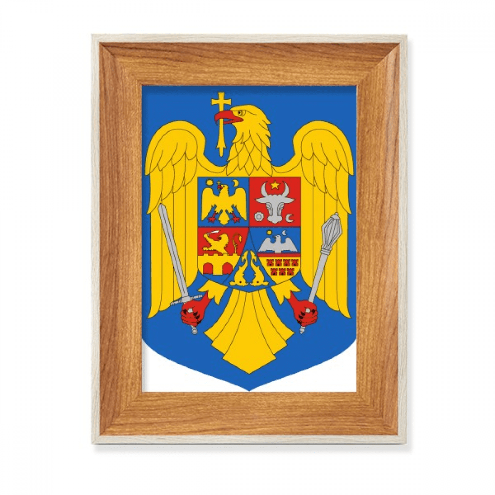 Romania National Emblem Country Desktop Wooden Photo Frame Display ...
