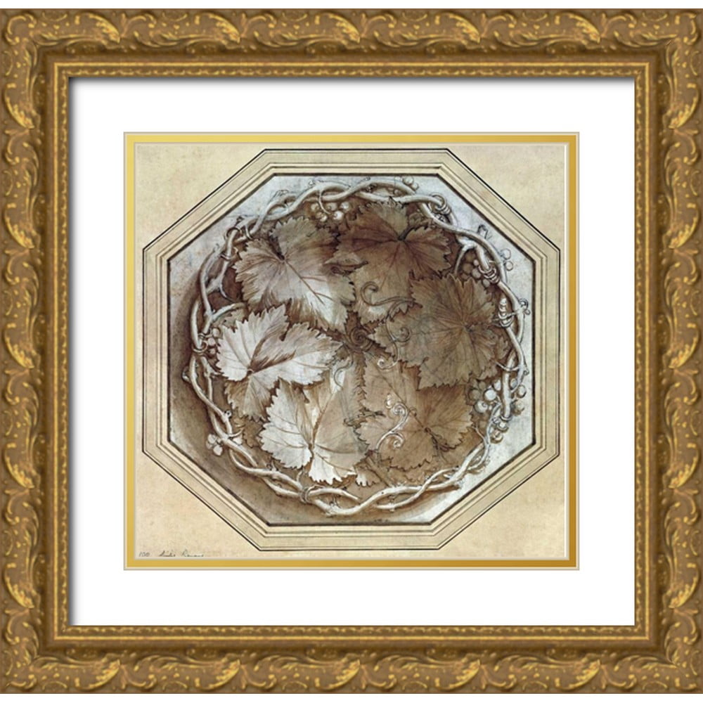 Romano, Giulio 15x15 Gold Ornate Wood Framed with Double Matting Museum ...