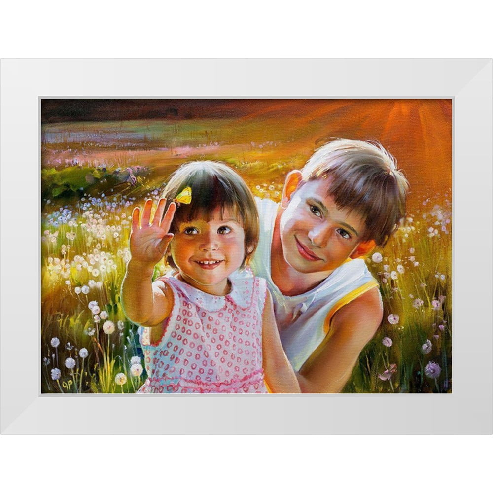 Romanov, Roman 24x18 White Modern Wood Framed Museum Art Print Titled ...