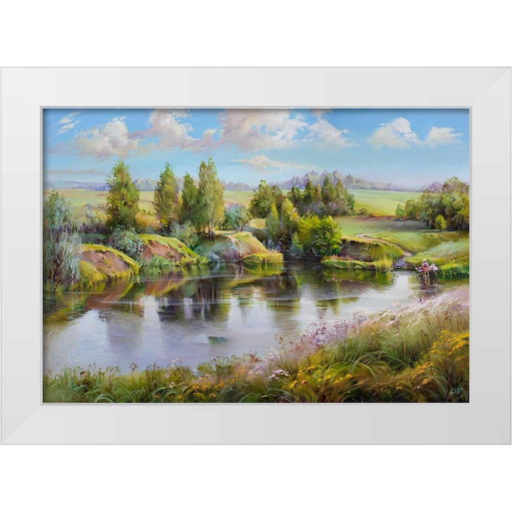 Romanov, Roman 32x23 White Modern Wood Framed Museum Art Print Titled ...