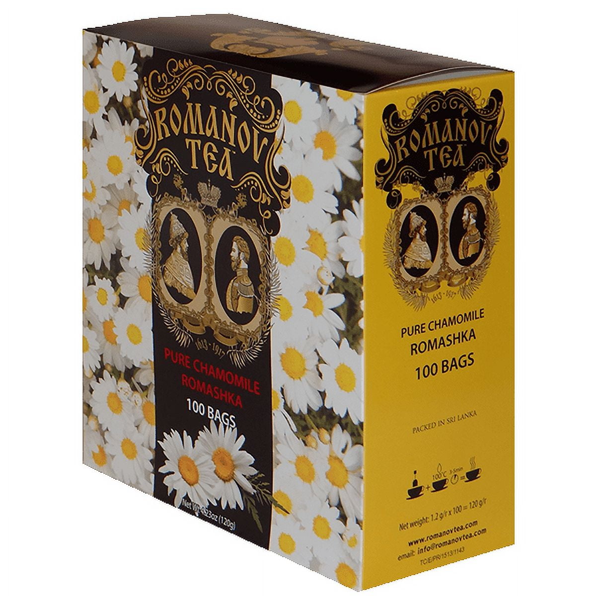 Romanov Tea | Herbal Tea | Pure Chamomile | Romashka - Walmart.com