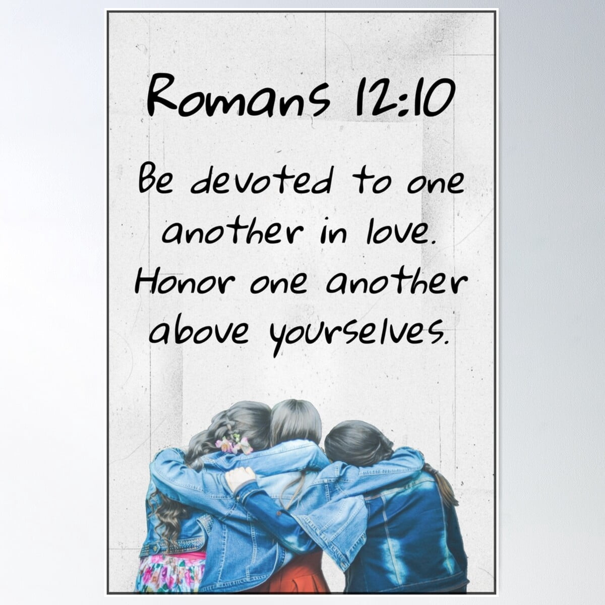 Romans 12:10 Poster Wall Art, Modern Wall Decor For Living Room Bedroom ...