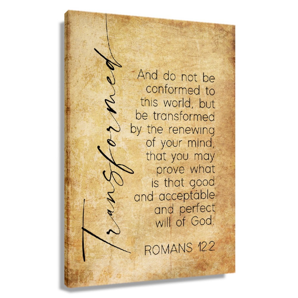 Romans 12 2 Bible Quote Wall Art Scripture Posters Poster Landscape ...