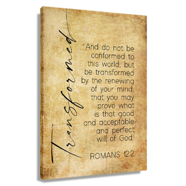 Romans 12 2 Bible Quote Wall Art Scripture Posters Poster Landscape ...