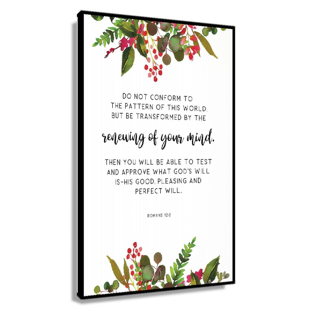 Romans 12 2 Bible Verse Wall Art, Scripture Wall Art , Christian Wall ...