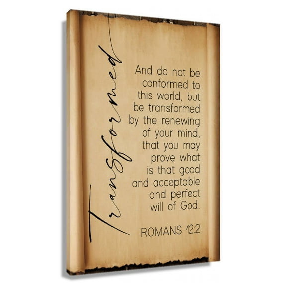 Romans 12 2 Bible Verse Wall Art Vintage Scripture Posters Poster ...
