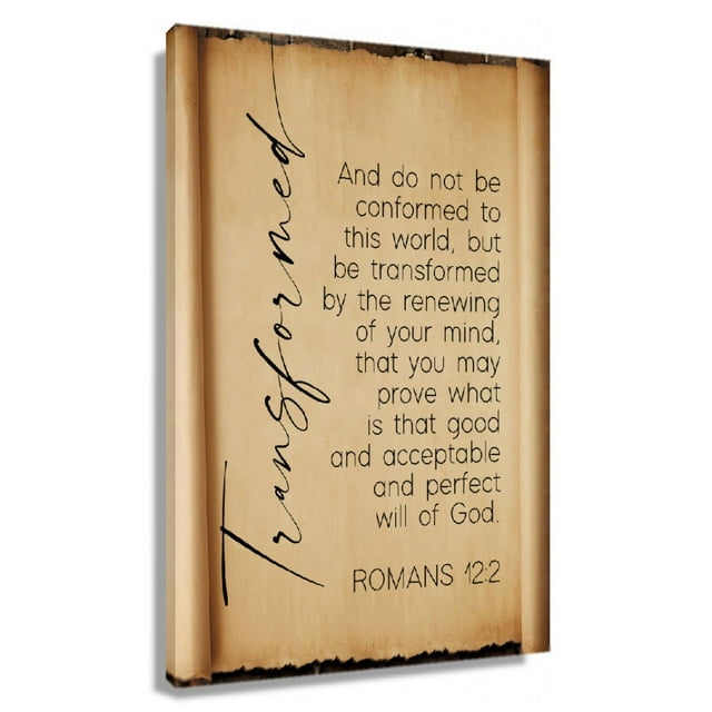 Romans 12 2 Bible Verse Wall Art Vintage Scripture Posters Poster ...