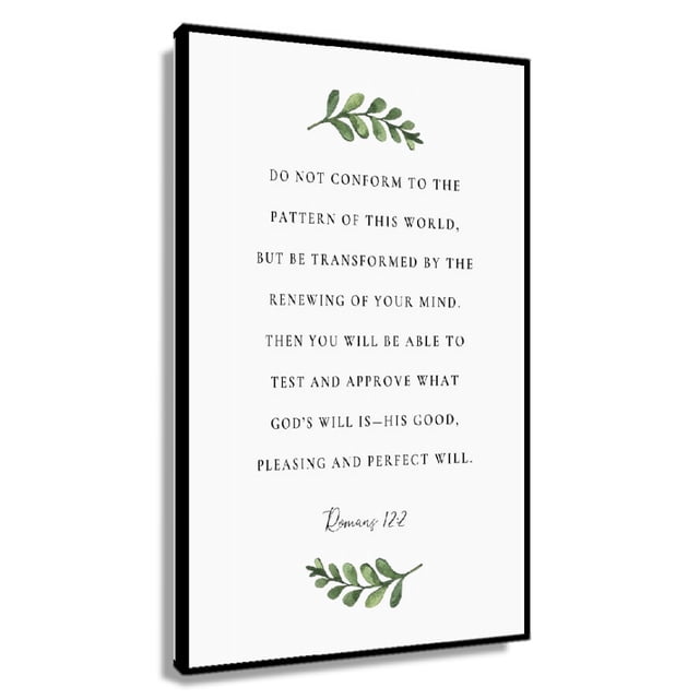 Romans 12 2 Wall Art, Bible Verse Wall Art, Botanical Scripture Wall ...