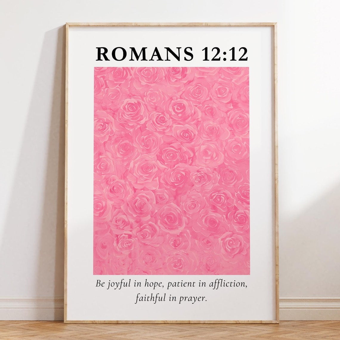 Romans 12 Christian Wall Art, William Morris Floral Pattern, Wall Art ...