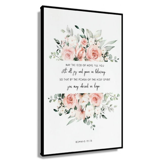 Romans 15 13 Abound in Hope Bible Verse Print, Printable Wall Art ...