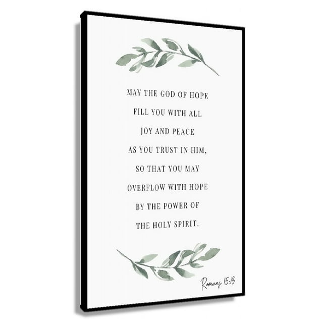 Romans 15 13 Wall Art, Bible Verse Wall Art, Botanical Scripture Wall ...
