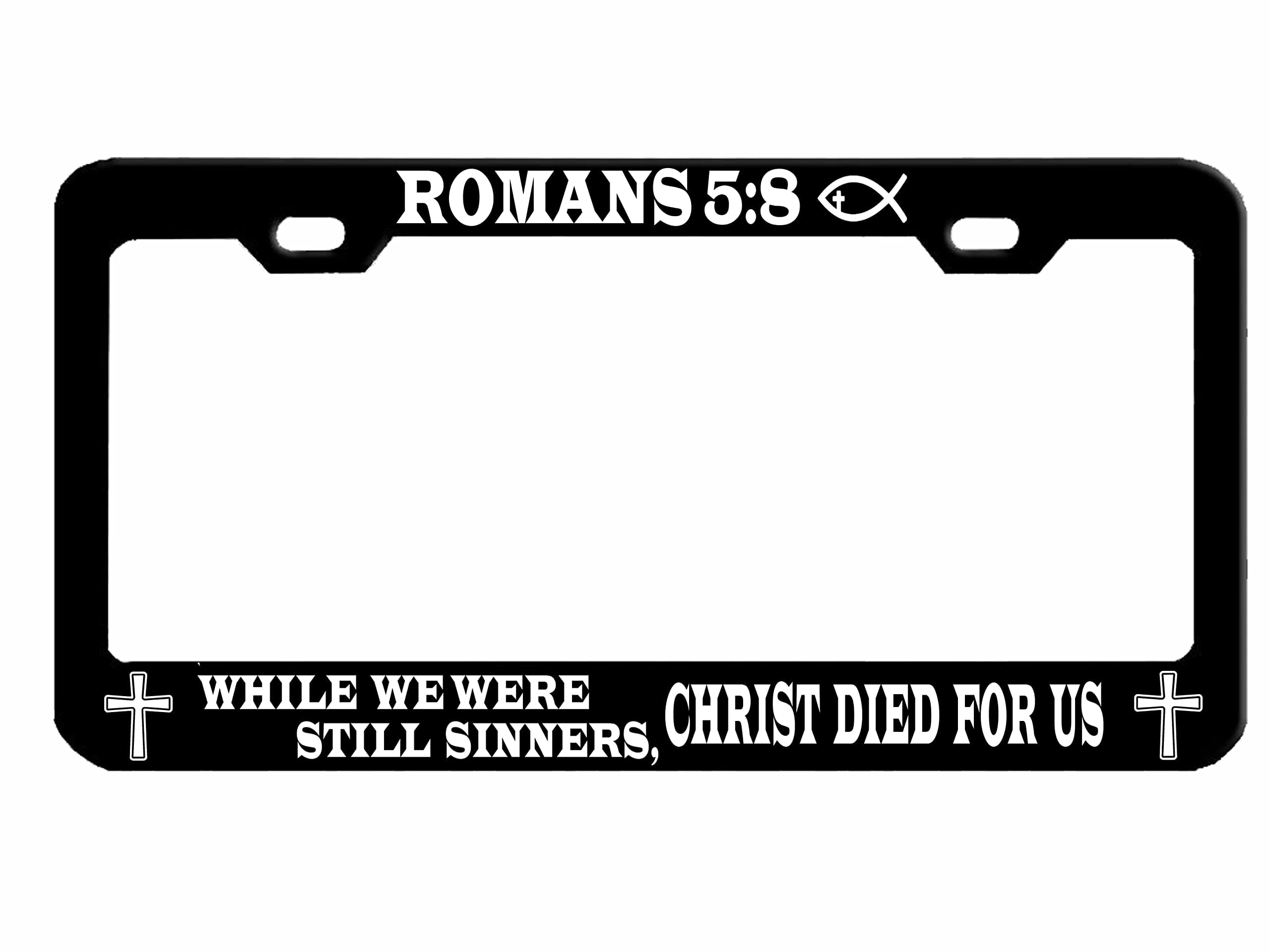 Romans 5:8 Christ Died for Us - with Bible Verse Jesus Cross Fish ...
