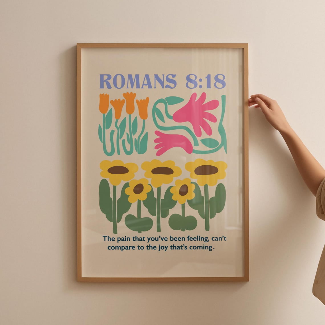 Romans 8:18 Scripture, Christian Wall Art Print, Religious Poster ...