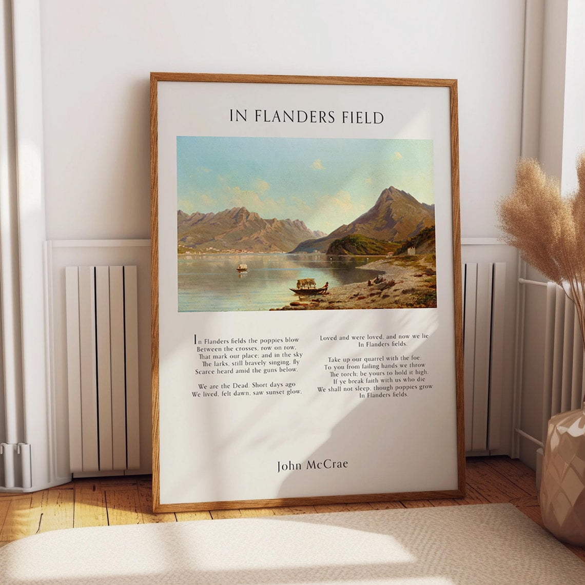 Poetic Reflection Art Poster - In Flanders Fields Remembrance Day Art ...