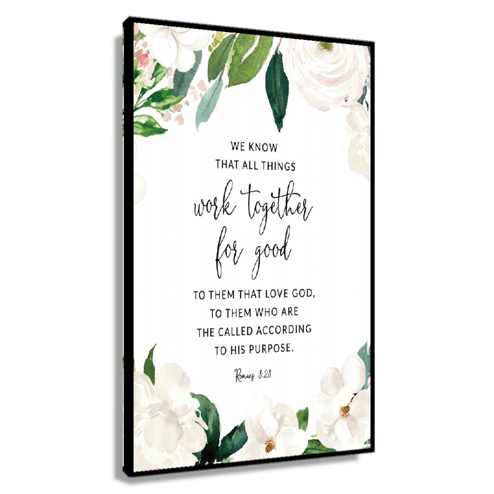 Romans 8 28 All Things Work Together Bible Verse Printable Wall Art ...