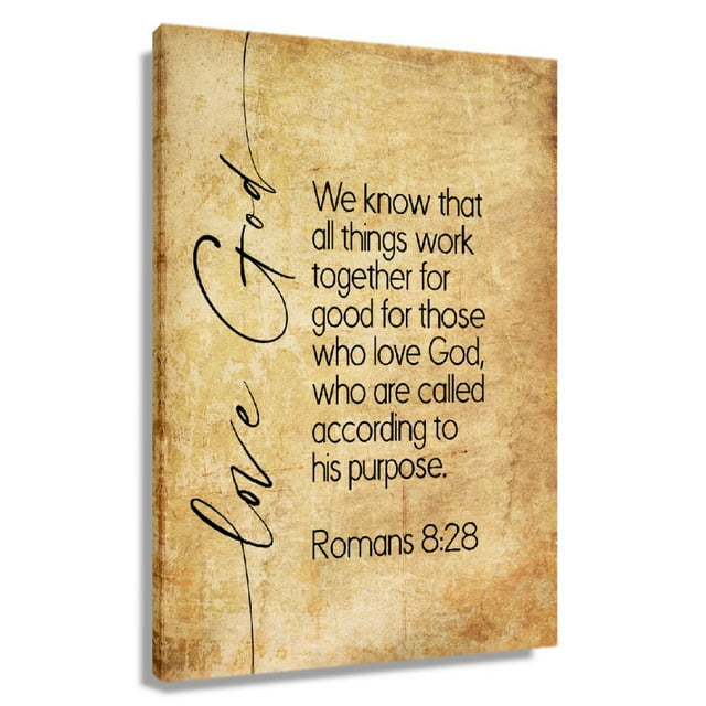 Romans 8 28 Bible Quote Wall Art Scripture Posters Poster Pictures Home ...
