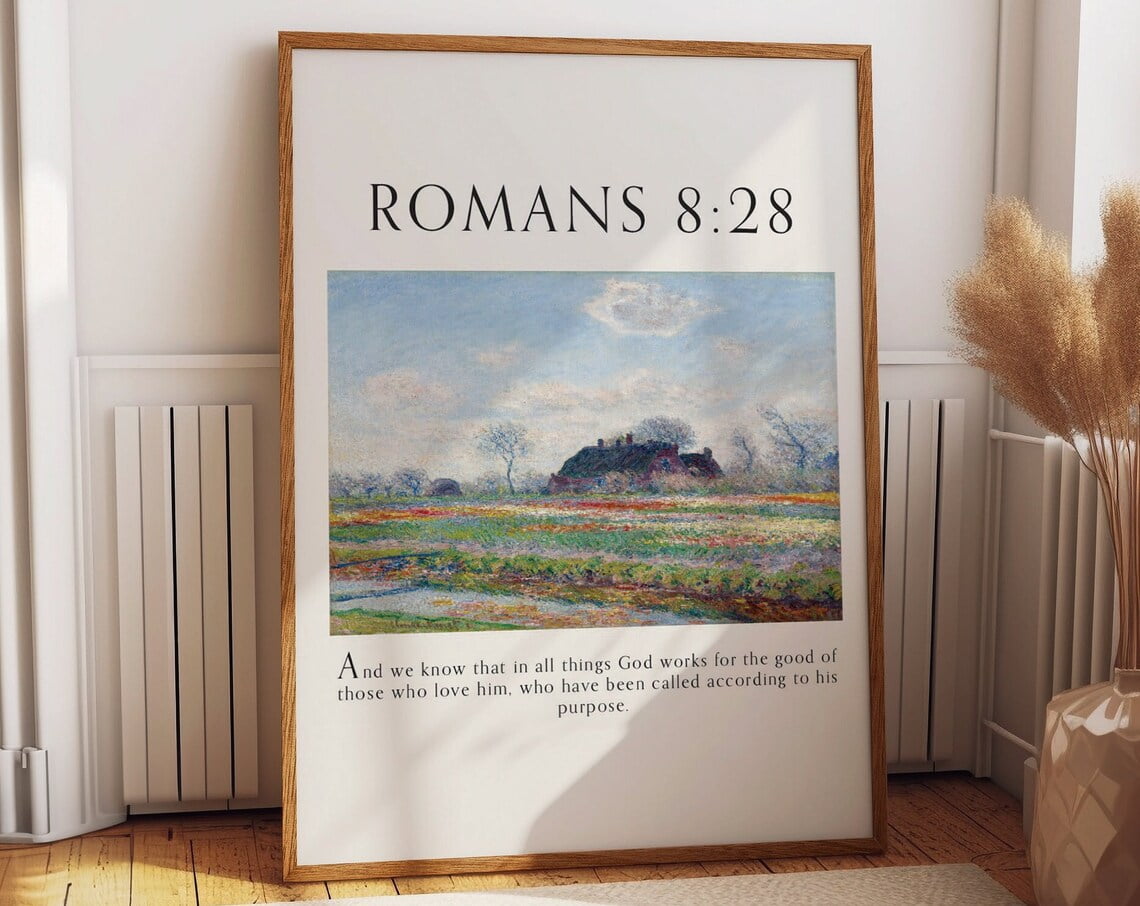 Romans 8:28 Bible Scripture Posters - Bible Verse Friend - Bible ...