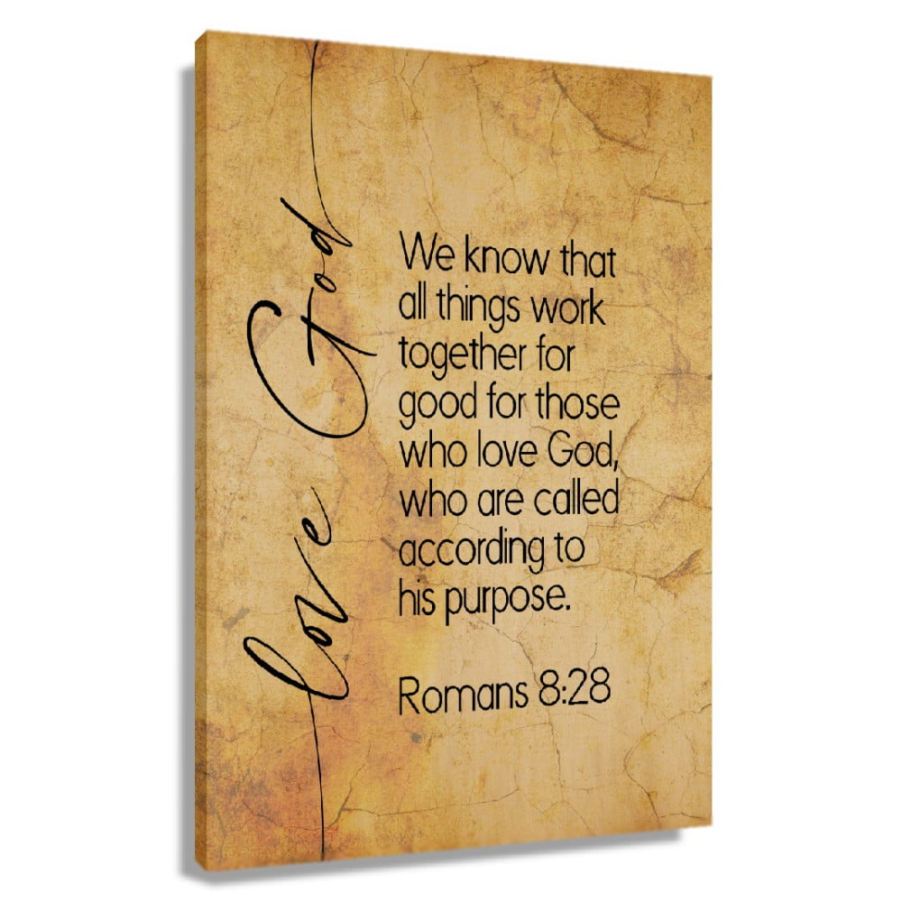 Romans 8 28 Bible Scripture Wall Art Bible Poster Printing Kitching ...