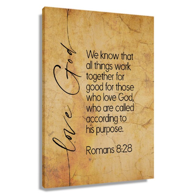 Romans 8 28 Bible Scripture Wall Art Bible Poster Printing Kitching ...