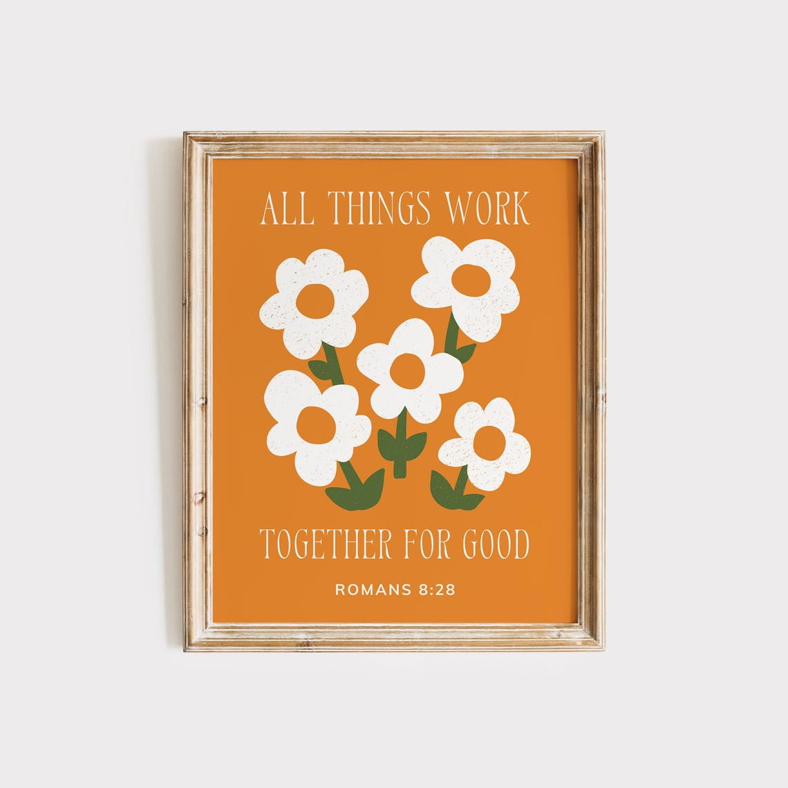 Romans 8:28, Colorful Christian Wall Art, Christian Quote Print ...