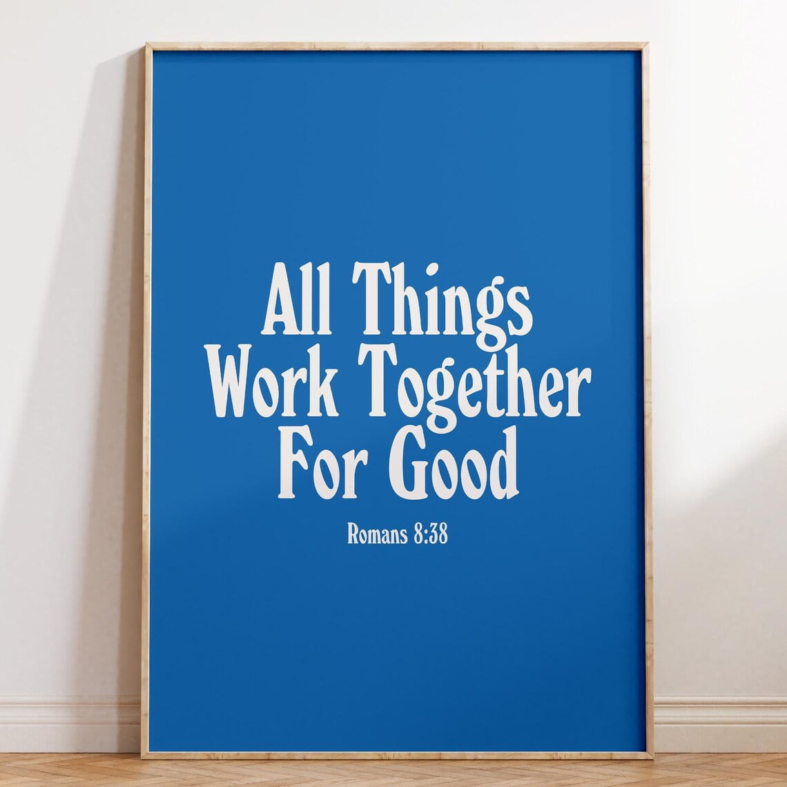 Romans 8:28 Poster Christian Wall Art Bible Verse Wall Art Trendy ...