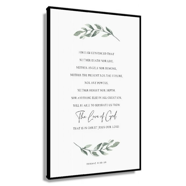 Romans 8 38-39 Bible Verse Print Botanical Watercolor Scripture Wall ...