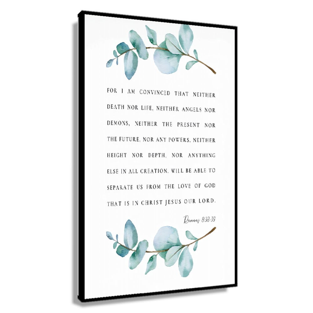 Romans 8 38-39 Bible Verse Wall Art Botanical Scripture Sign Printable ...