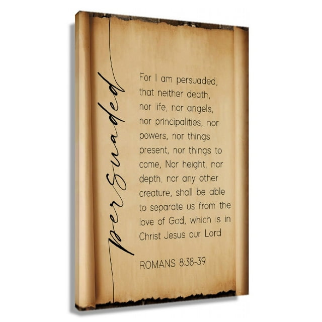 Romans 8 38-39 Bible Verse Wall Art Vintage Scripture Posters Poster ...