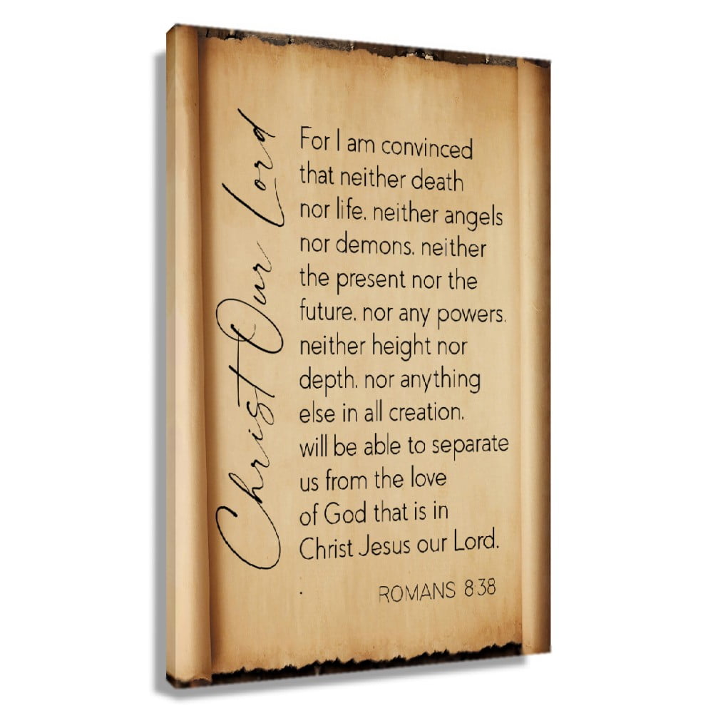 Romans 8 38 Bible Verse Wall Art Vintage Scripture Posters Poster ...