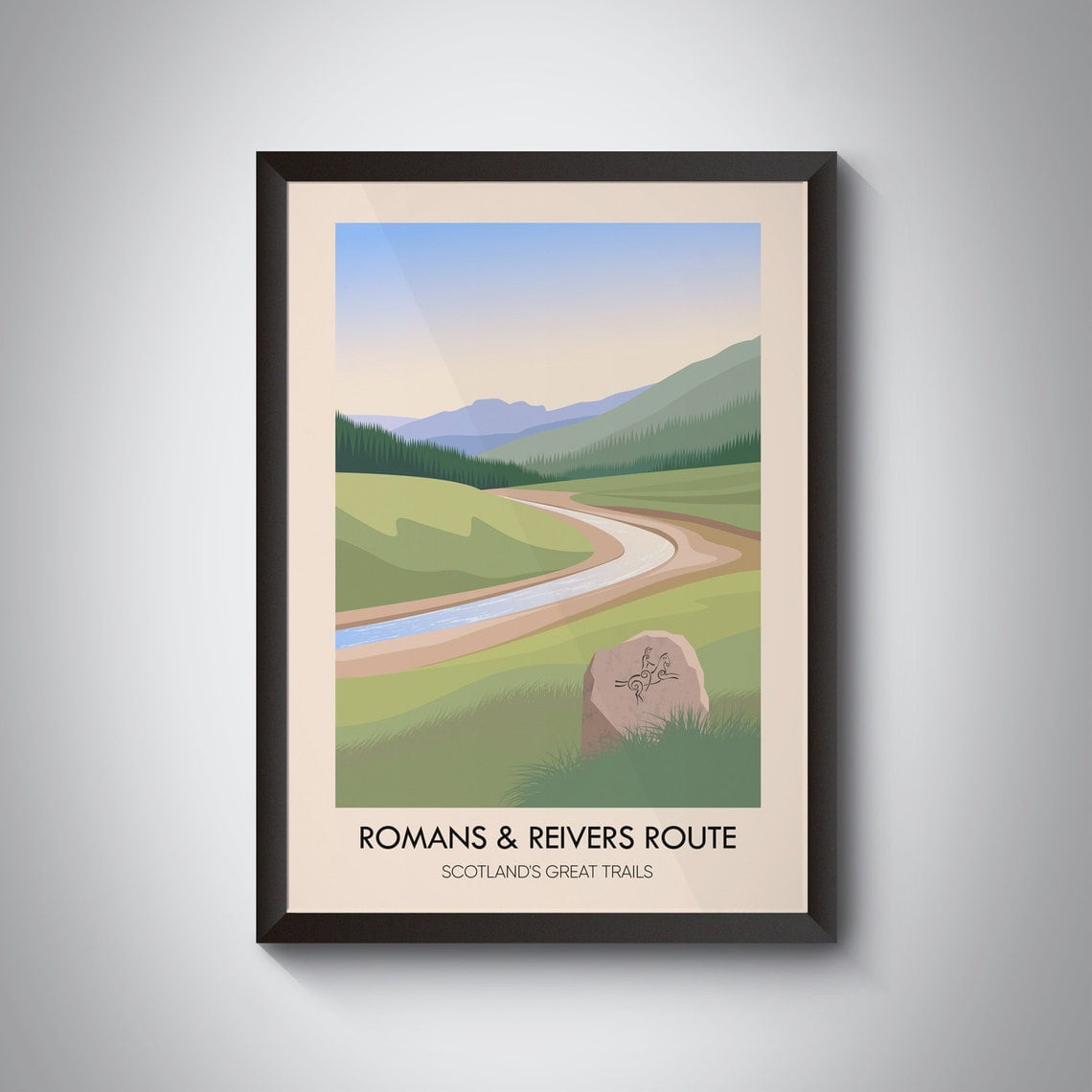 Romans And Reivers Route Poster, Scotland'S Great Trails, Forest Of Ae ...