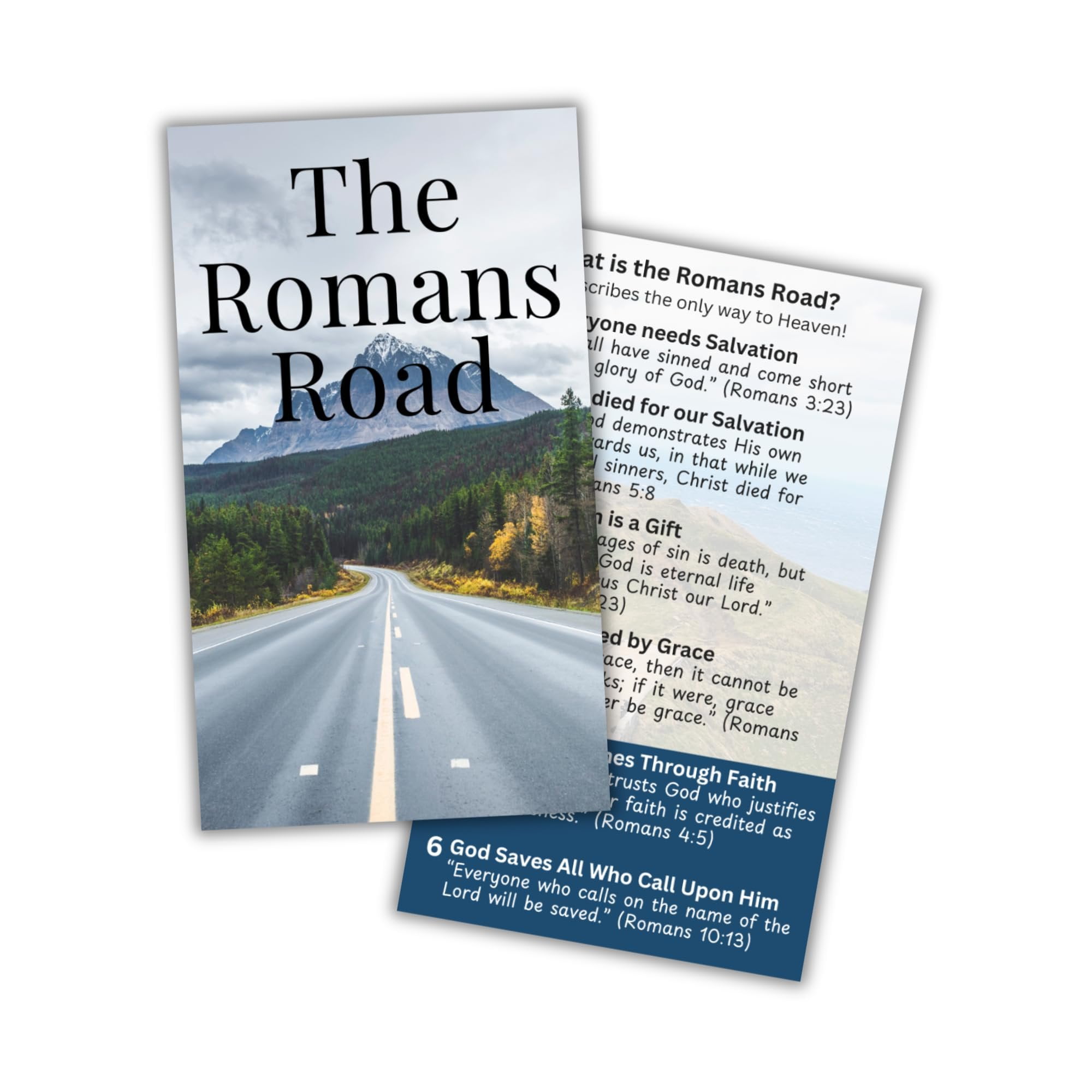 The Romans Road Reference Wallet Card with Verses 100pk 2x3.5 How To Be ...