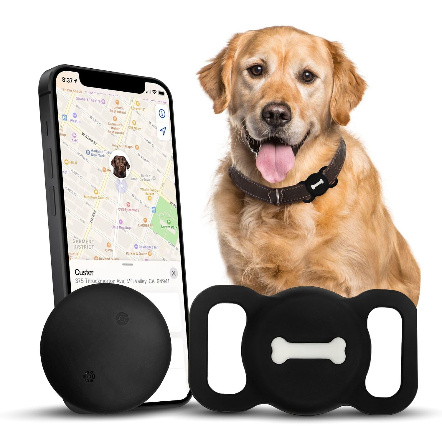 Romansei Smart Pet Tracker, Dog Tracker with Collar Holder, Smart Tag for Seamless Location ...