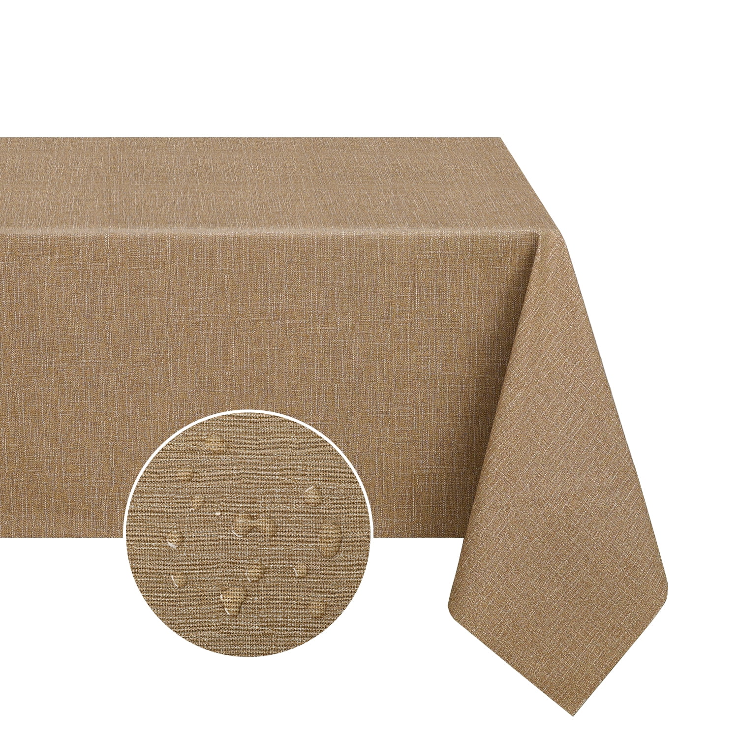 Romanstile 100% Waterproof Linen Tablecloth 54x78 inch,Rectangle Table ...