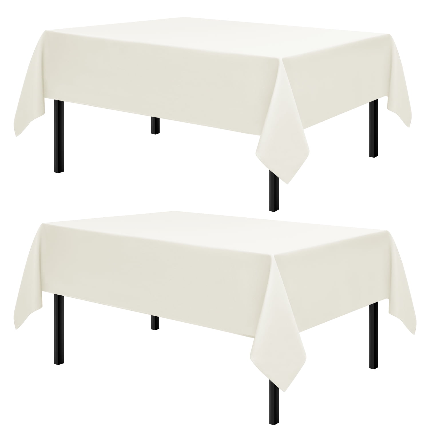 Romanstile 2 Pack Rectangle Tablecloth - Washable Table Cloth ...