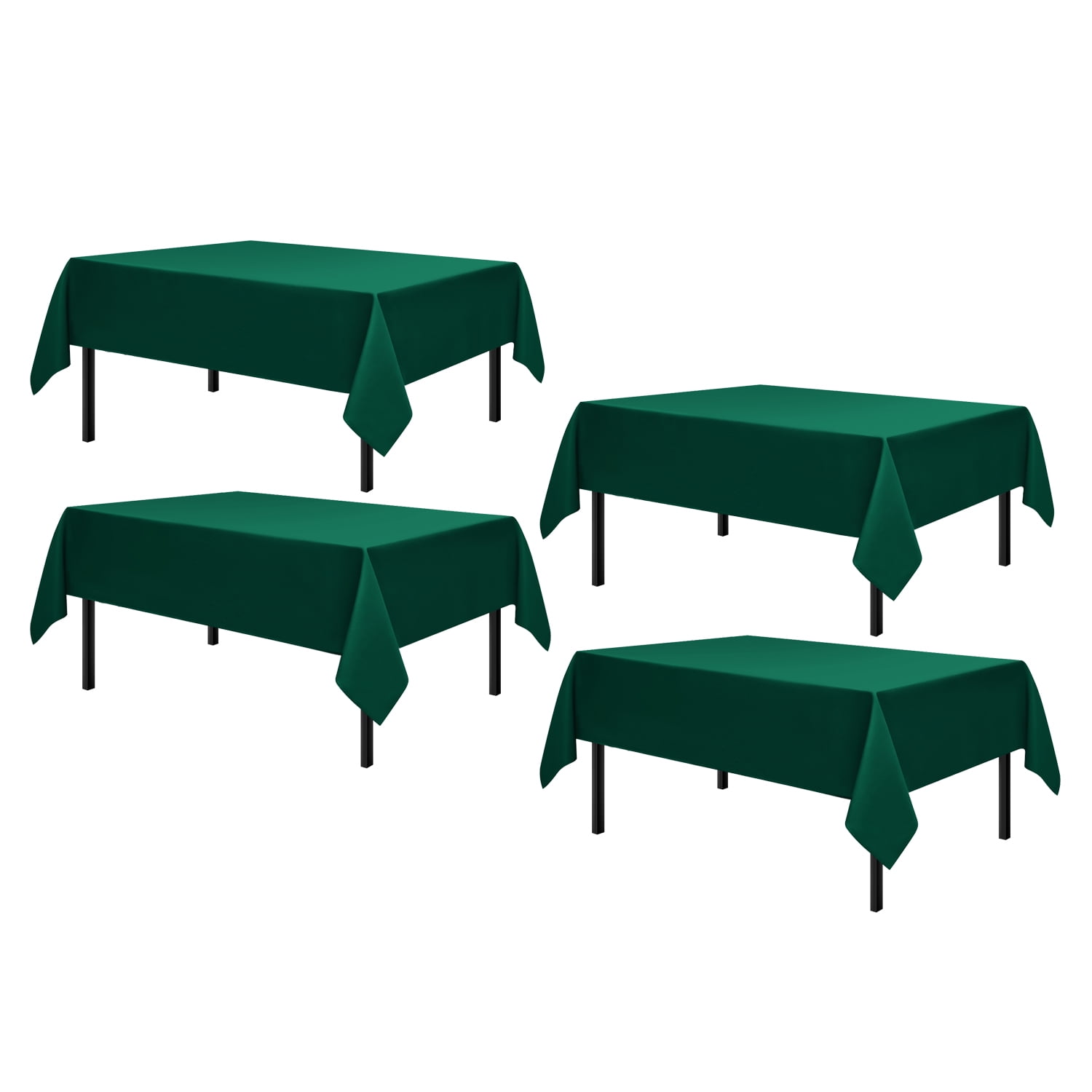 Romanstile 4 Pack Rectangle Tablecloth - Washable Table Cloth ...