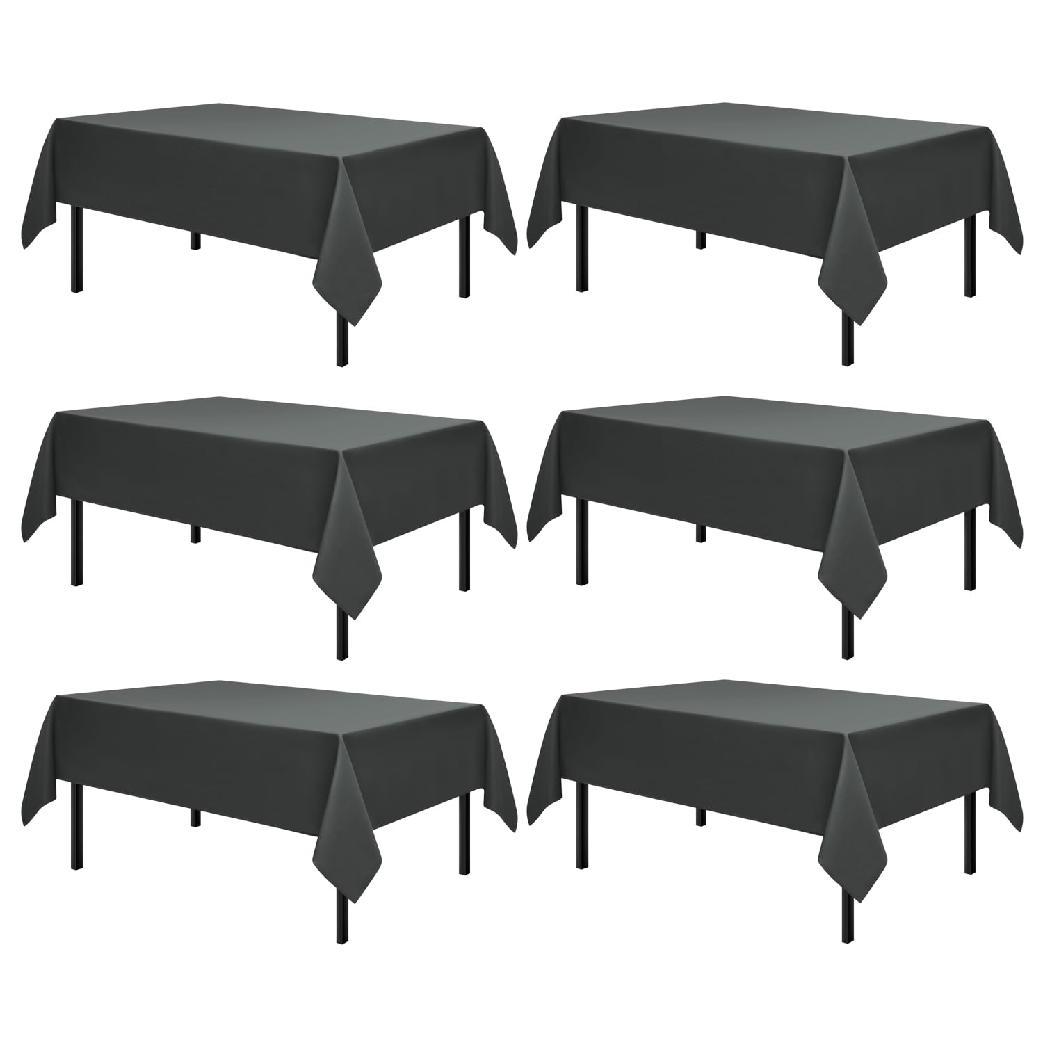 Romanstile 6 Pack Rectangle Tablecloth - Washable Table Cloth ...