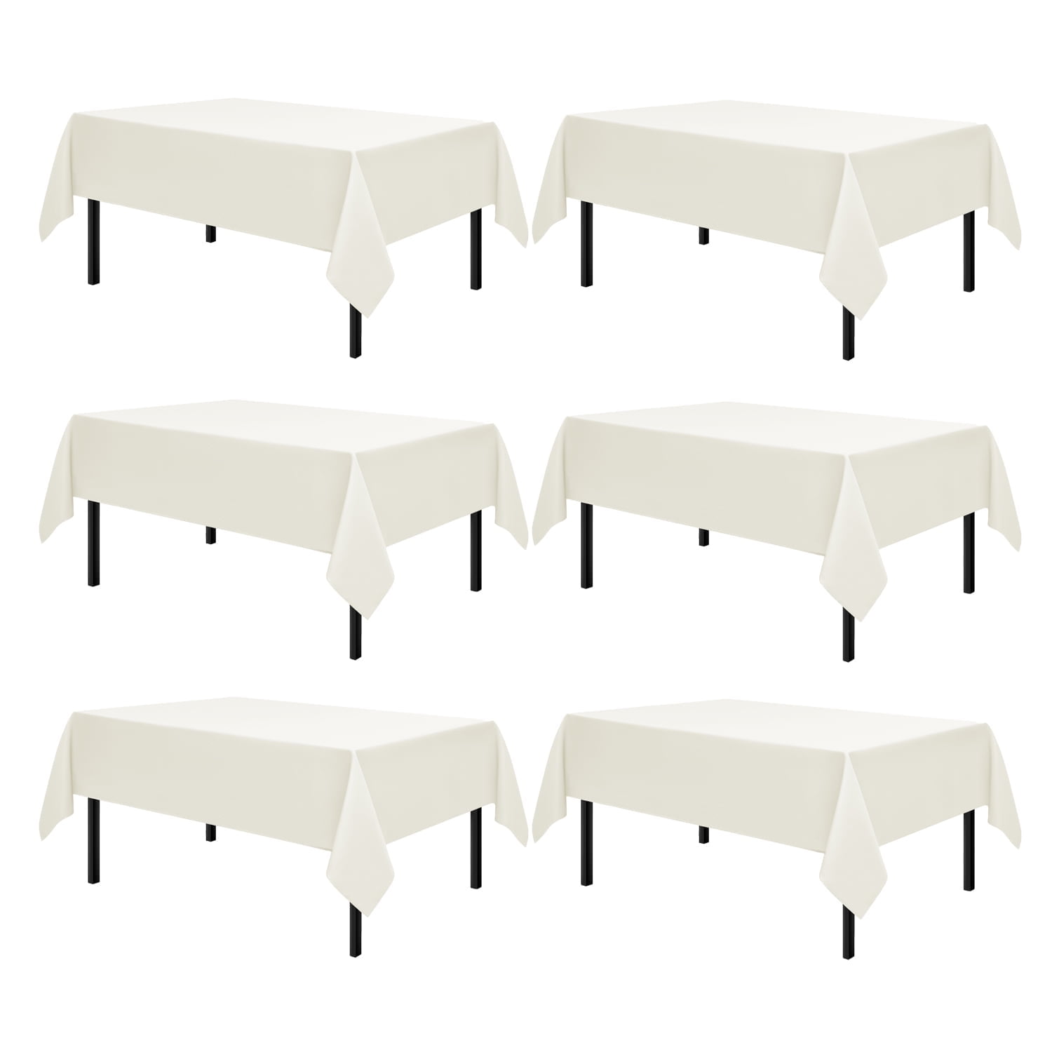 Romanstile Extra Large Kitchen Tablecloth Pack of 6, Rectangle ...