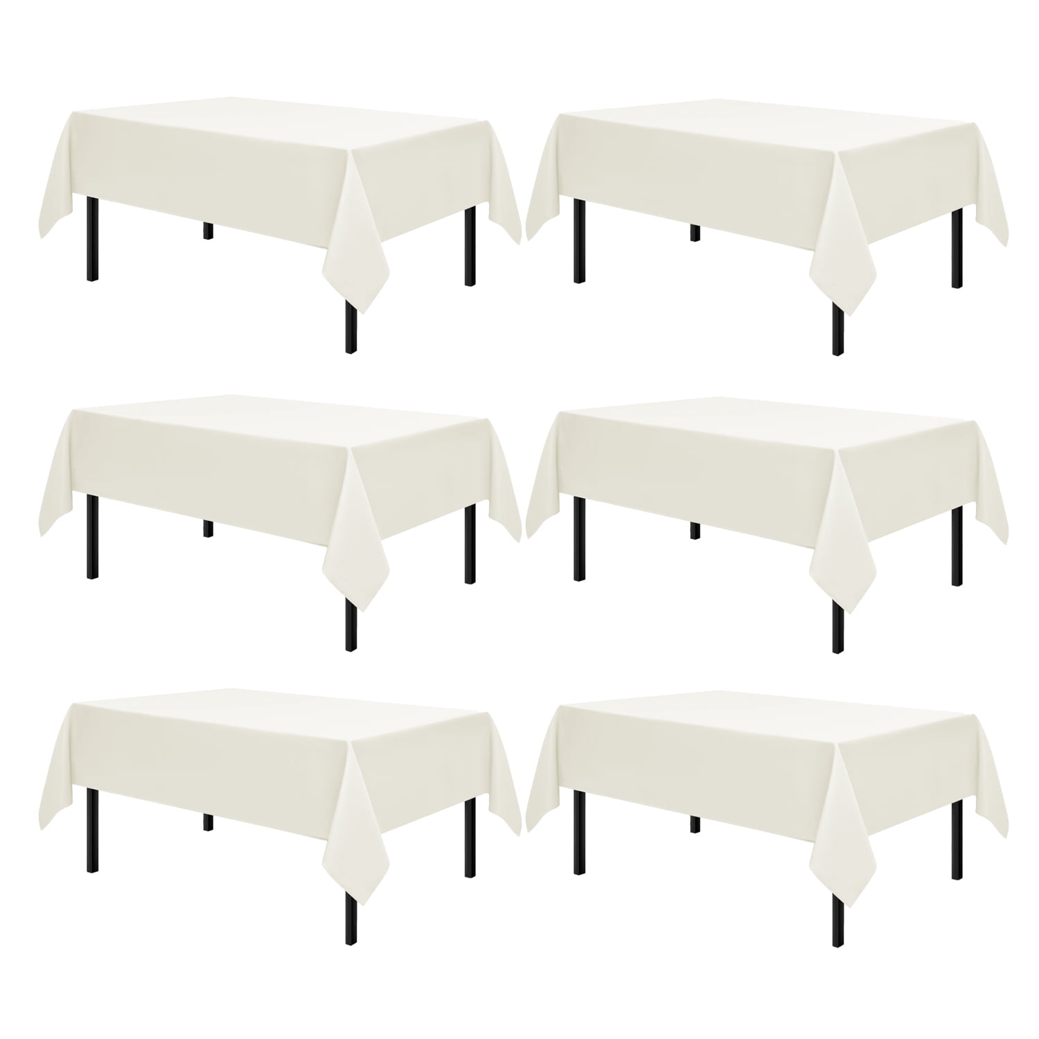 Romanstile 6Pack Rectangle Tablecloth - Washable Table Cloth Resistance ...