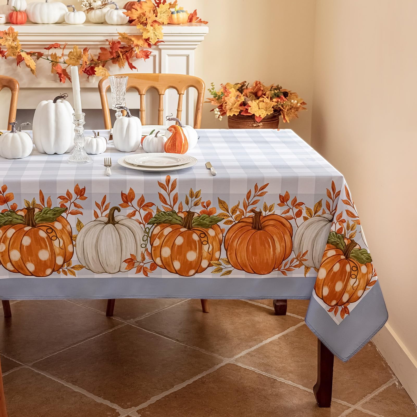 Romanstile Fall Tablecloth 60x84inch Rectangular Thanksgiving Autumn ...
