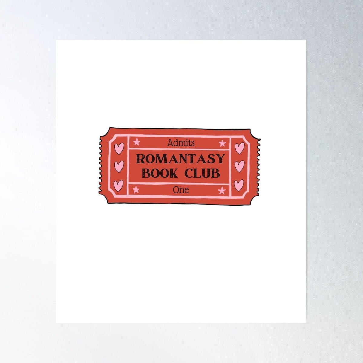 Romantasy Book Club Reading Aesthetic Poster Wall Art, Modern Wall ...