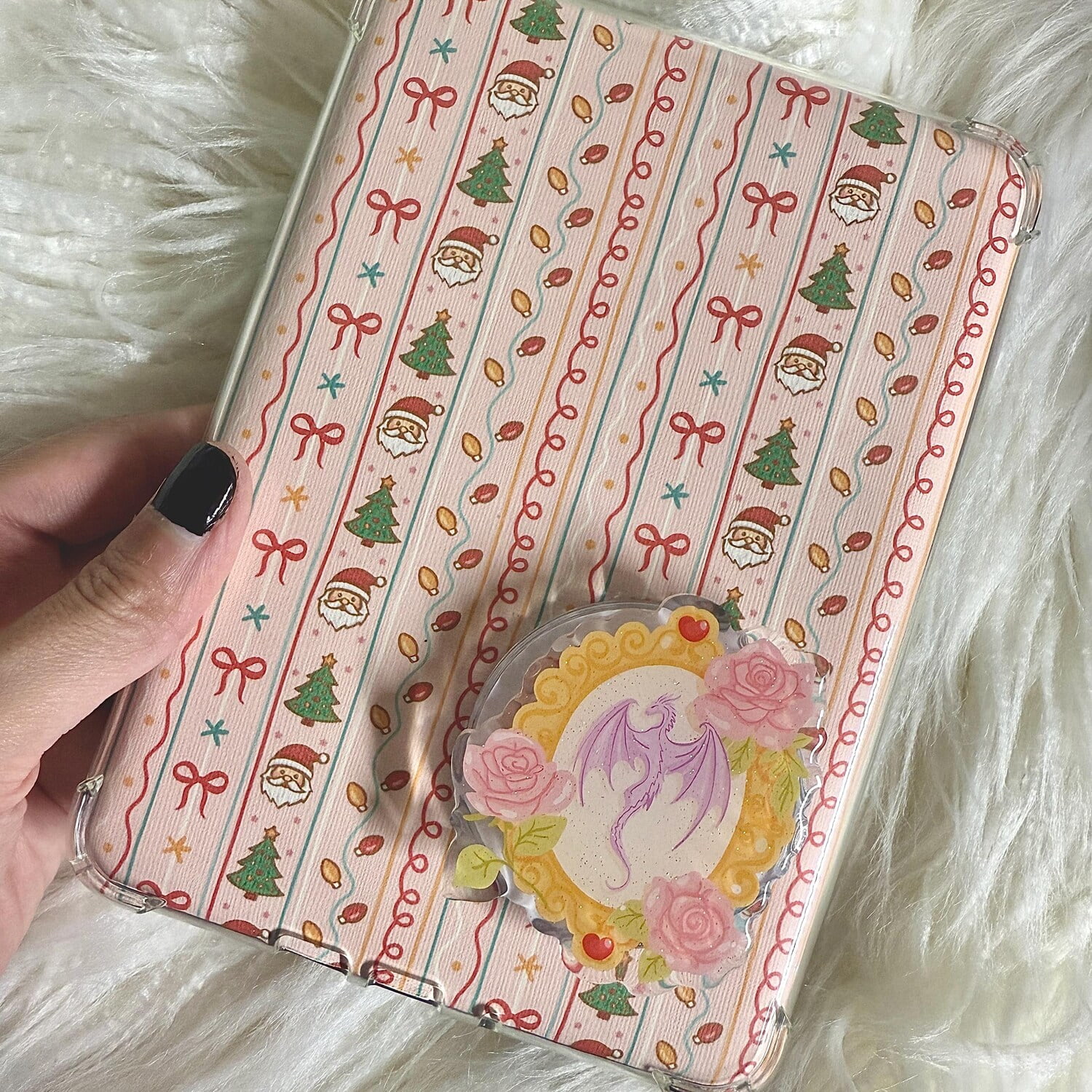 Romantasy Dragon E-reader Grip | Pink & Gold Dragon e-reader Grip ...